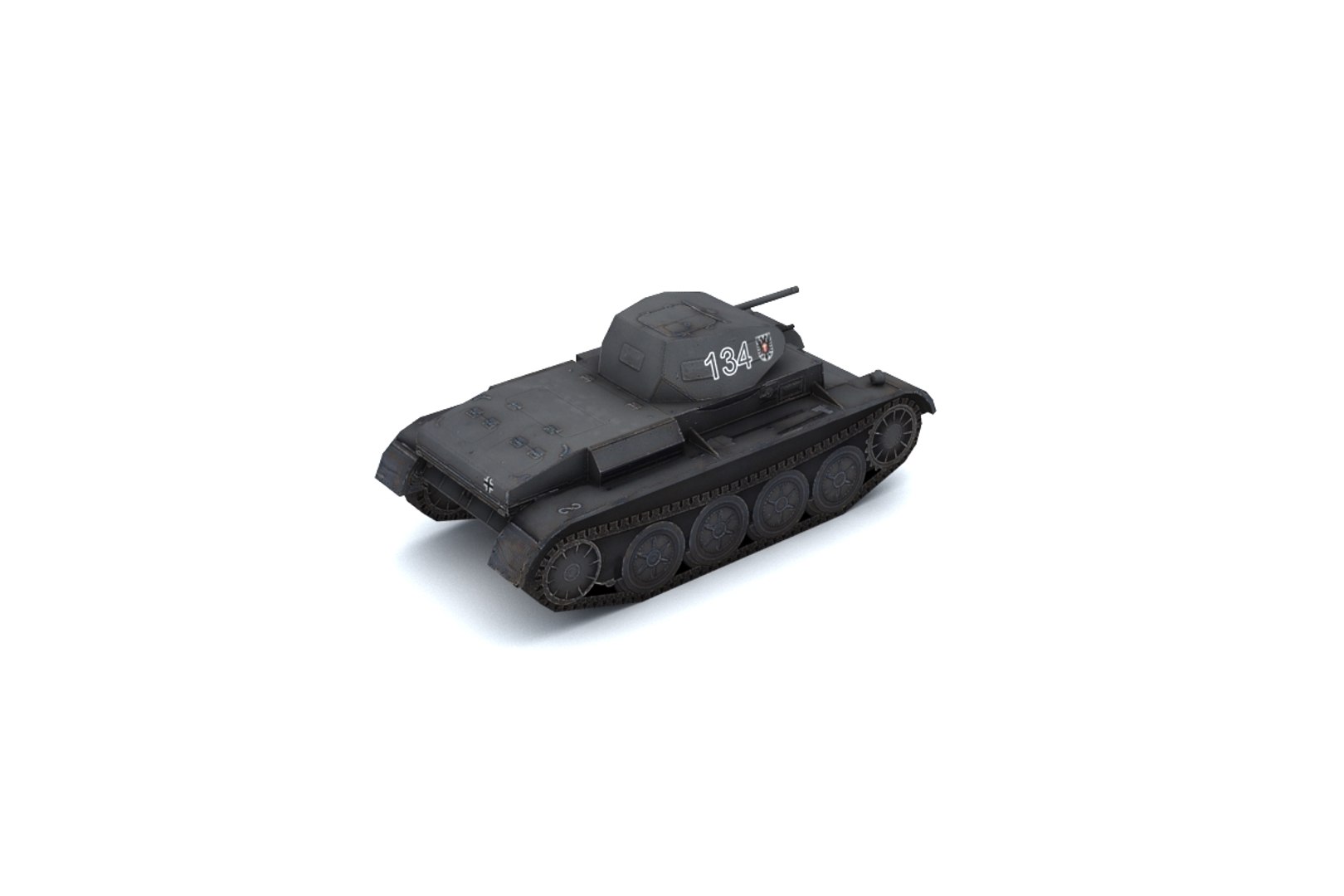 3d ww ii german tank model