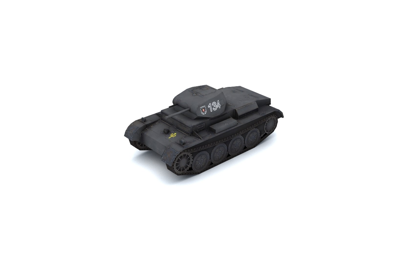 3d ww ii german tank model