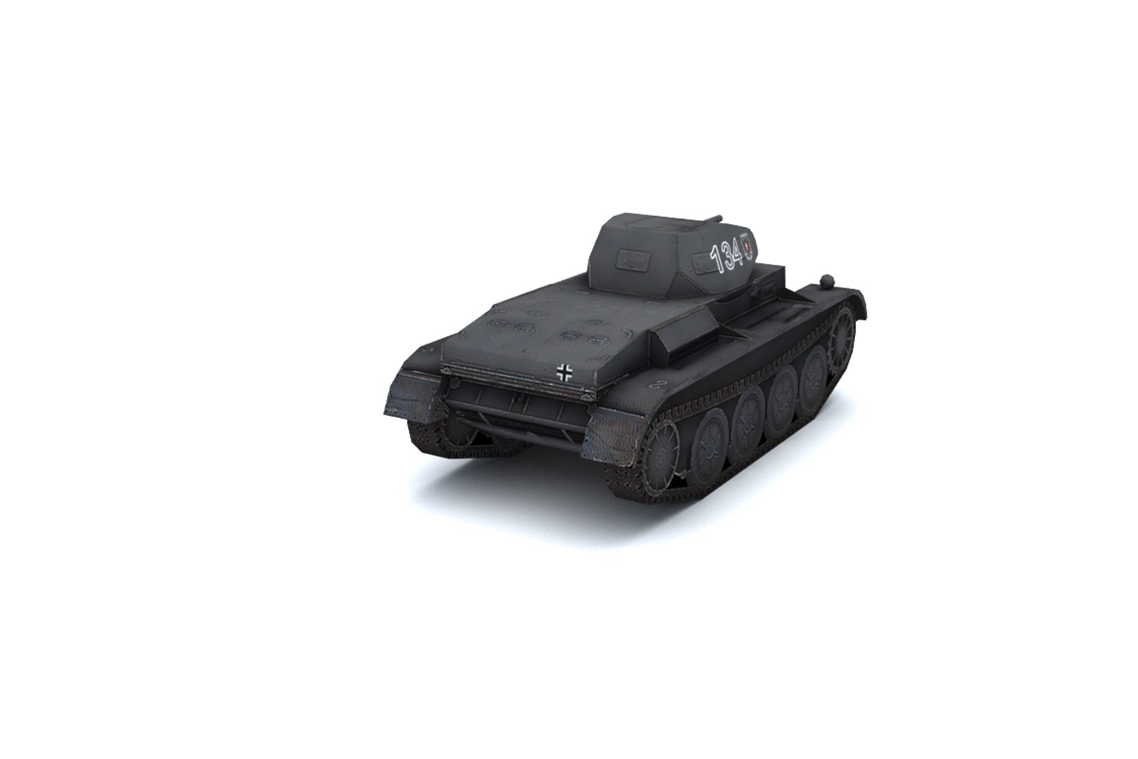 3d ww ii german tank model
