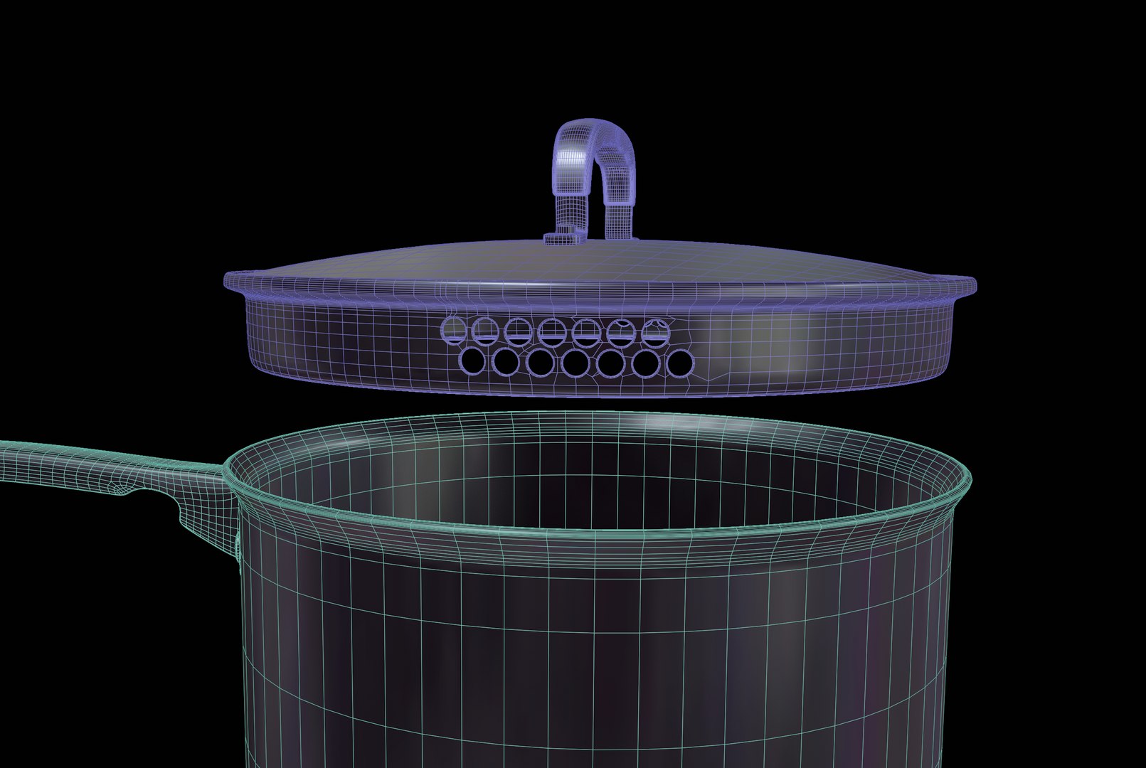 3D Pot With Glass Lid - TurboSquid 2207318