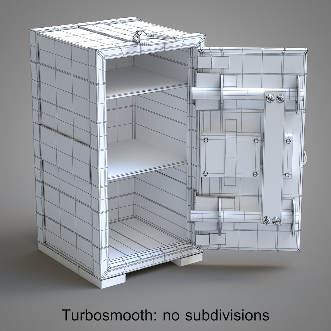 3d Model Vintage Safe