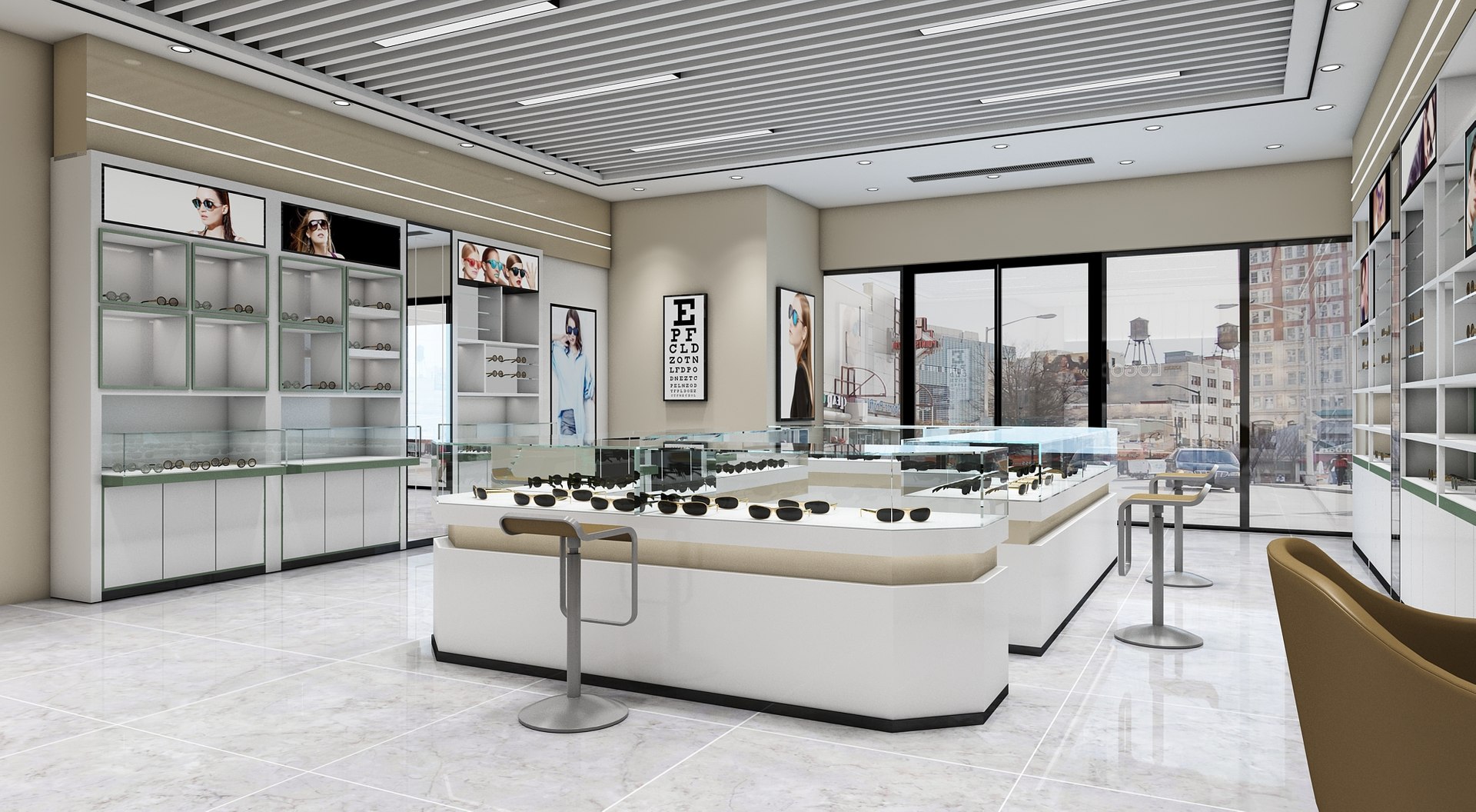 3D Optical Shop 02 Model - TurboSquid 1998582