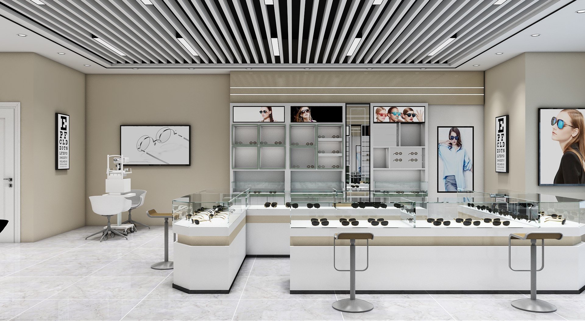 3D Optical Shop 02 Model - TurboSquid 1998582