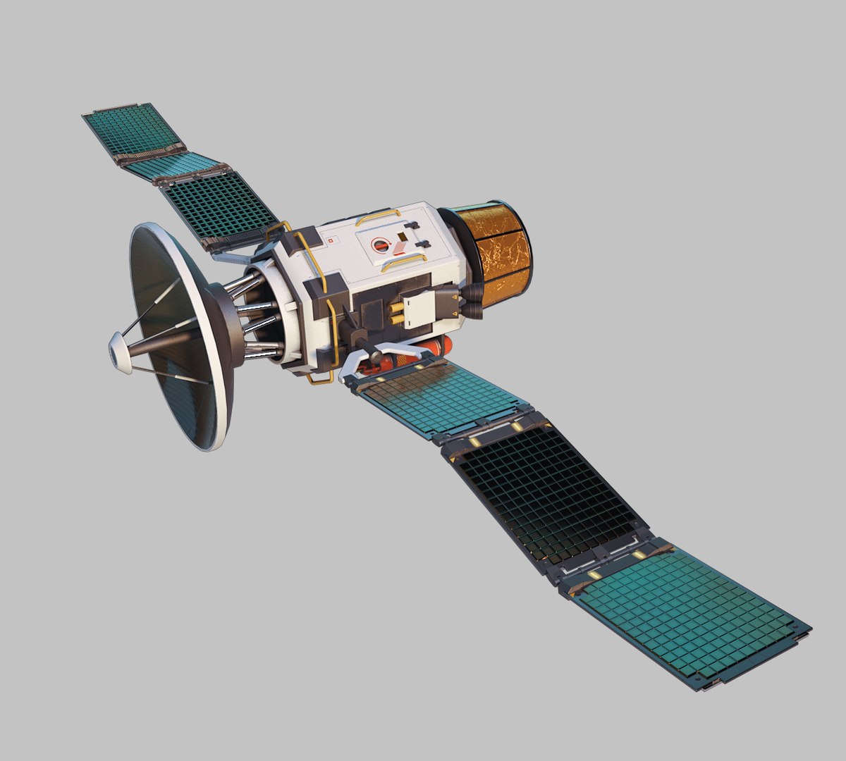 3D satellite engines pbr model - TurboSquid 1653607