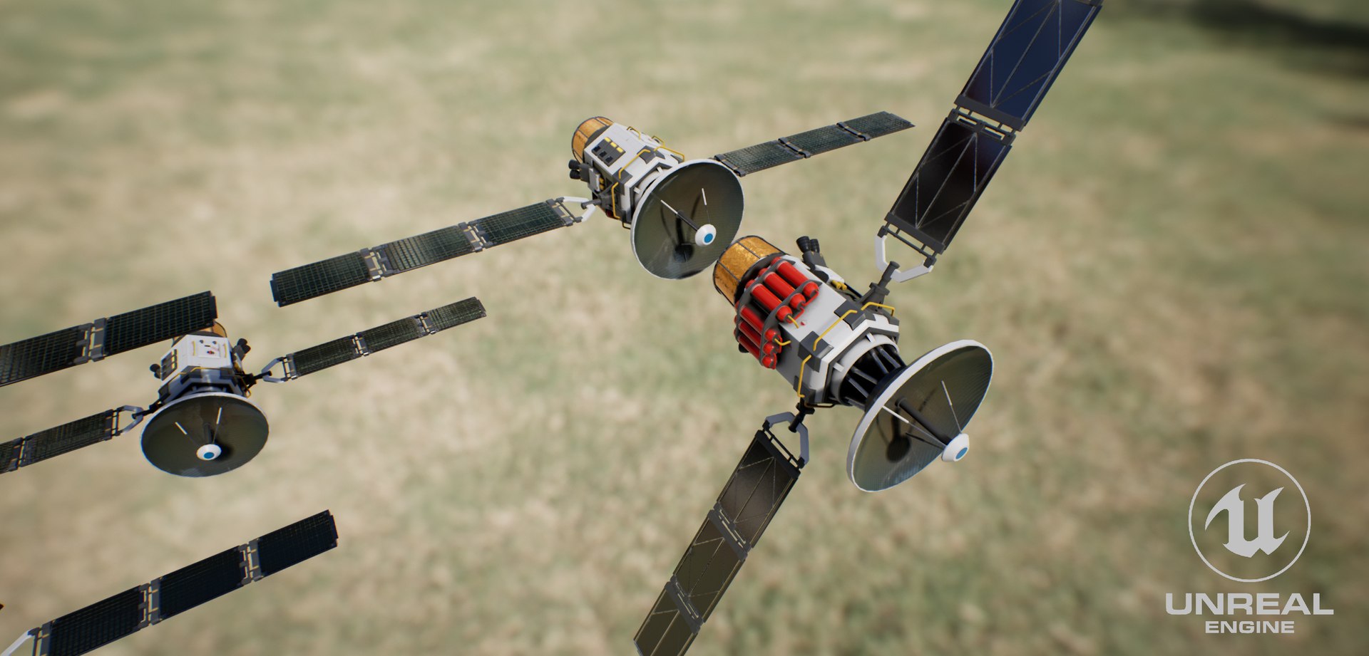 3D satellite engines pbr model - TurboSquid 1653607