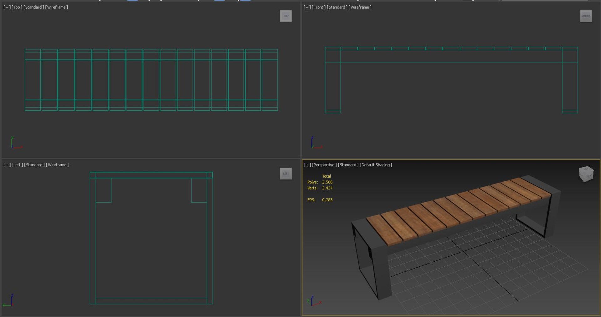 3D Bench Model - TurboSquid 1756210
