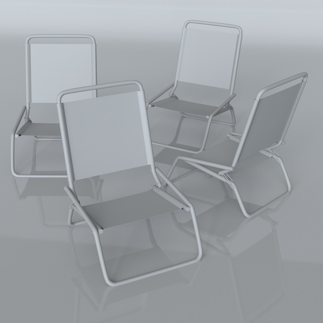 3D Beach Chair 4 Variations Model - TurboSquid 2020885