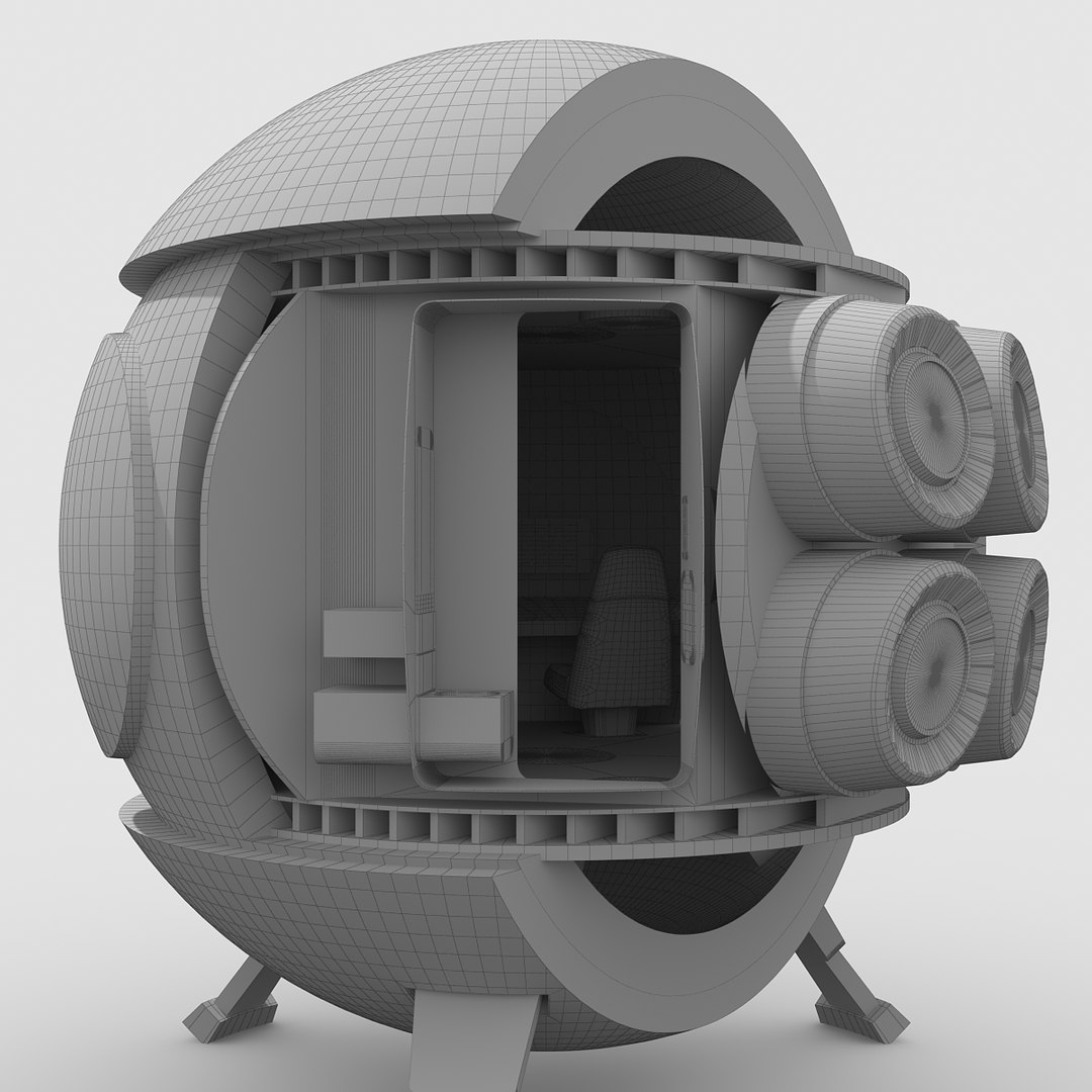 3dsmax Shuttle Pod