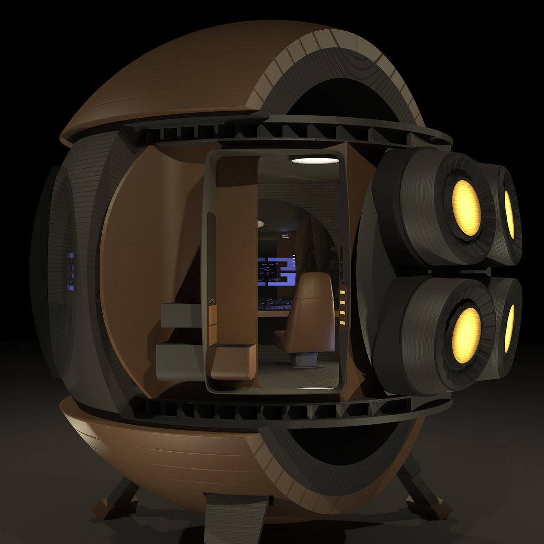 3dsmax Shuttle Pod