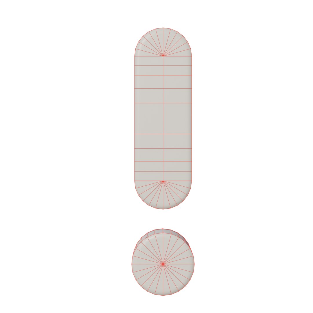 Free Exclamation Mark 3D - TurboSquid 2295519