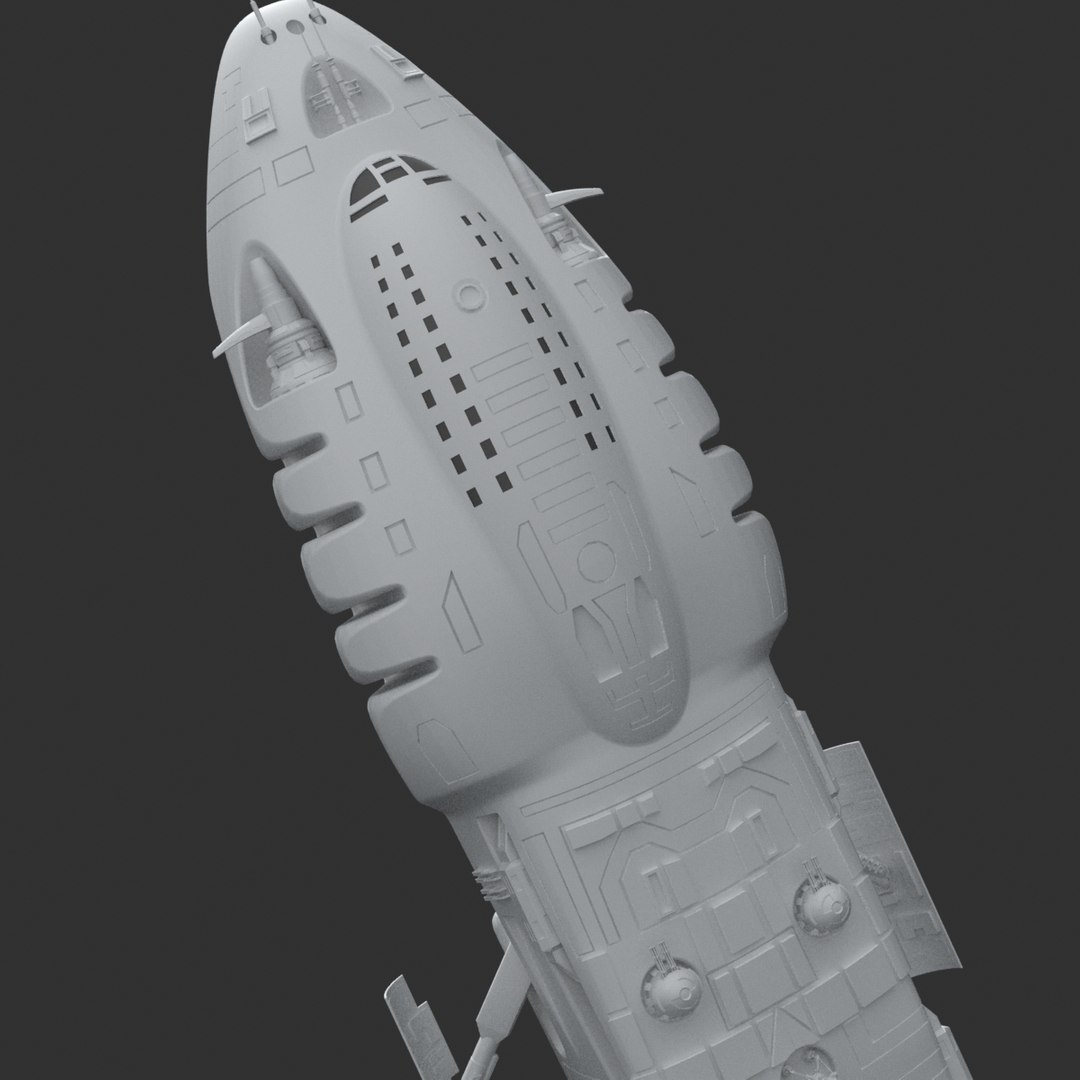 3d Model Futuristic Spaceship