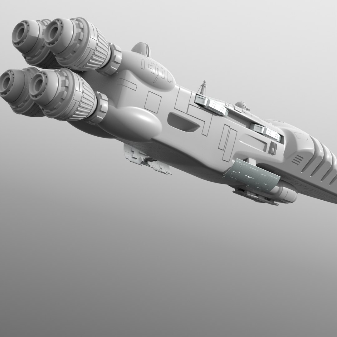 3d Model Futuristic Spaceship