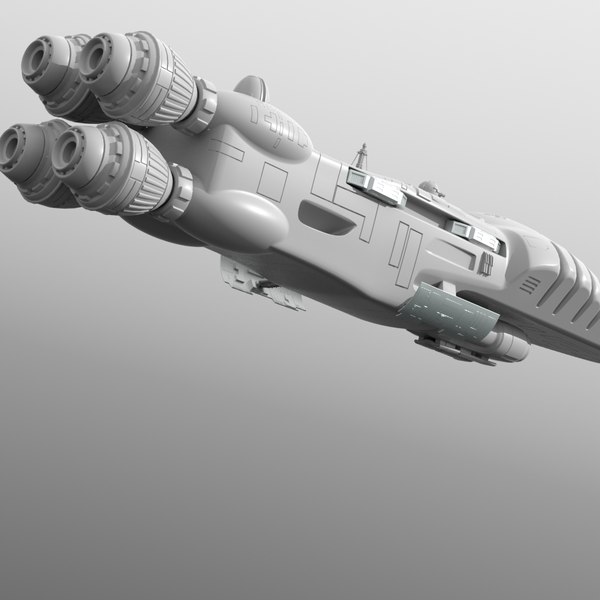 3d model futuristic spaceship