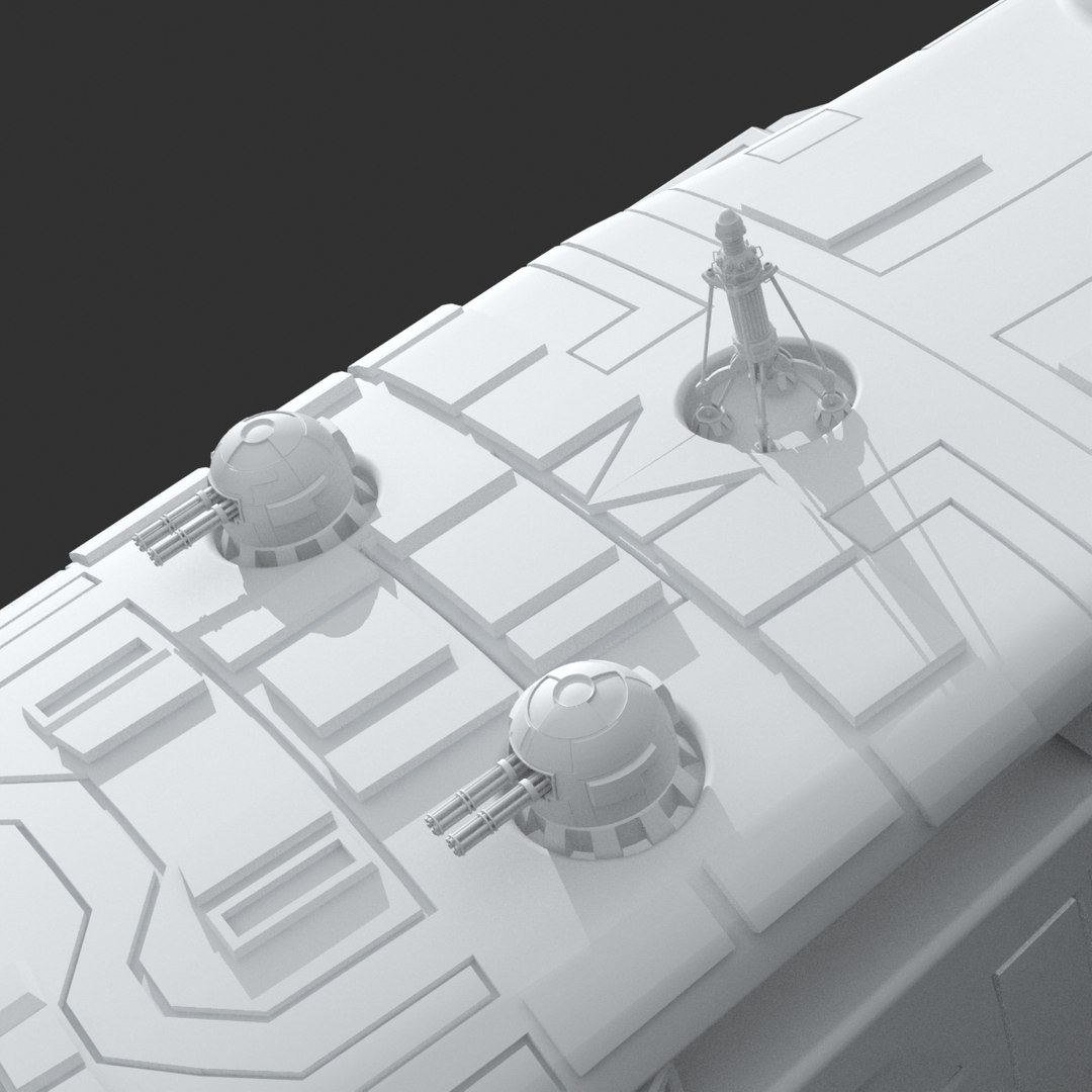 3d Model Futuristic Spaceship