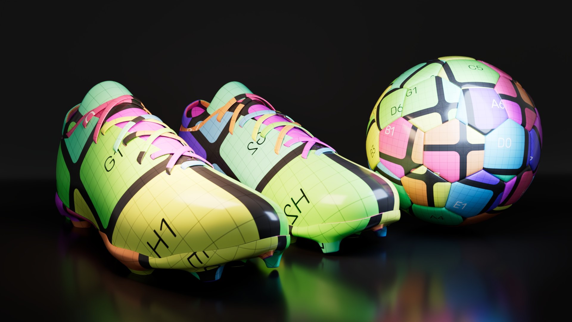 Soccer Assets - Ball And Boots 3D - TurboSquid 2342111