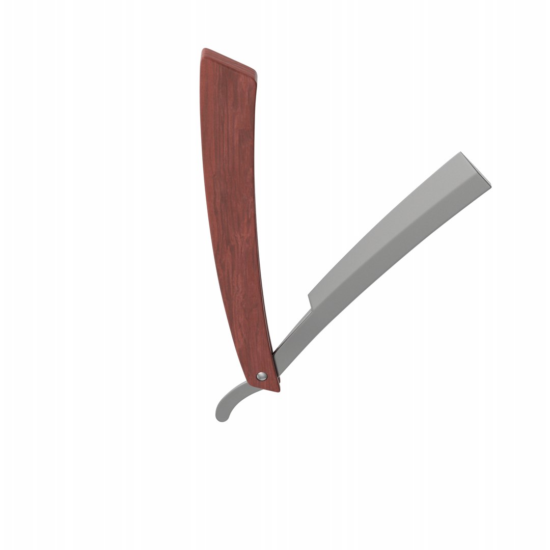 Straight Razor Dark Wood 3D Model - TurboSquid 2010859