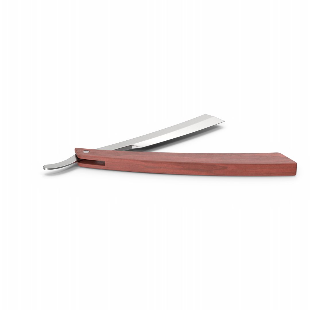 Straight Razor Dark Wood 3D Model - TurboSquid 2010859