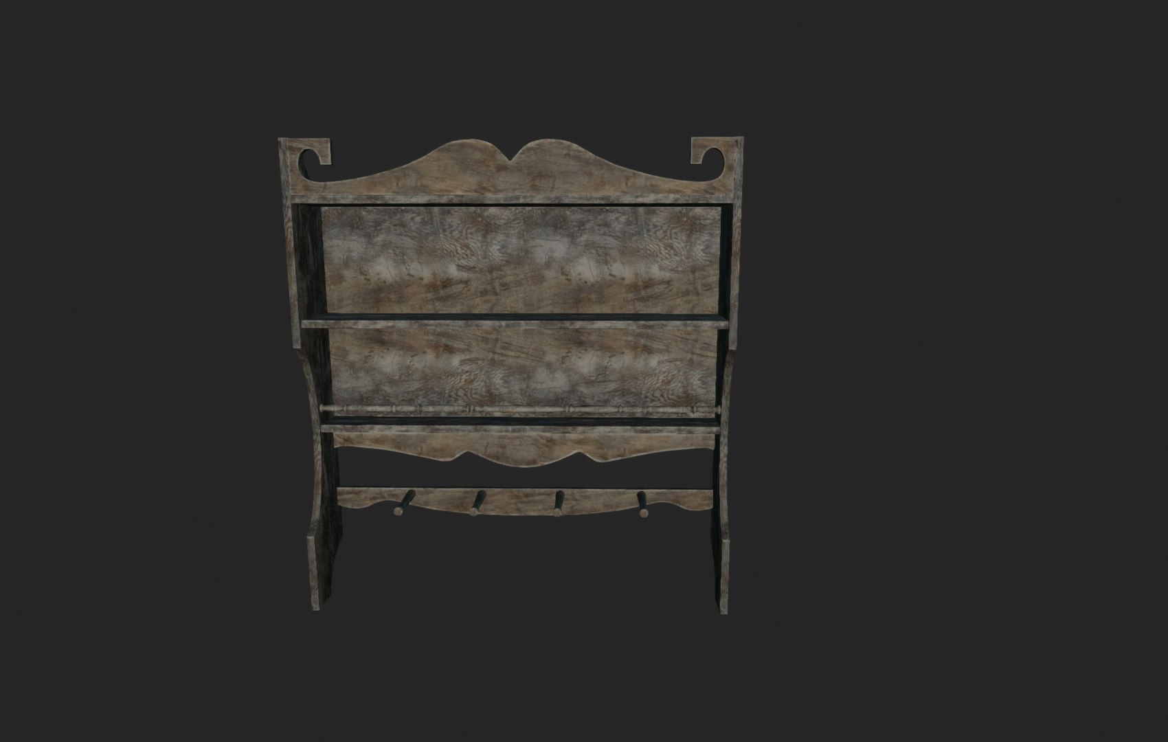 Old Classic Shelf 3D Model - TurboSquid 1579391