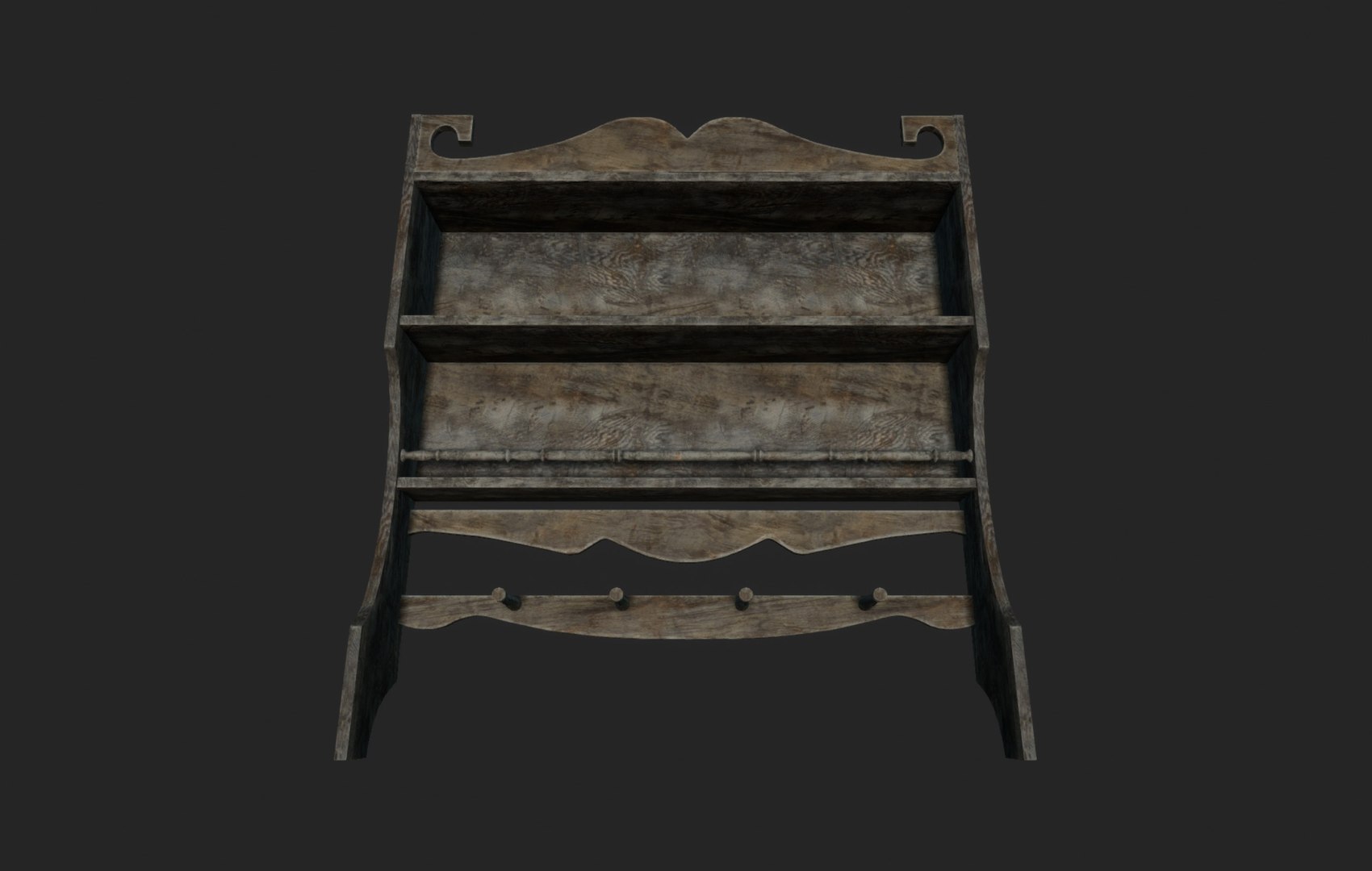Old Classic Shelf 3D Model - TurboSquid 1579391
