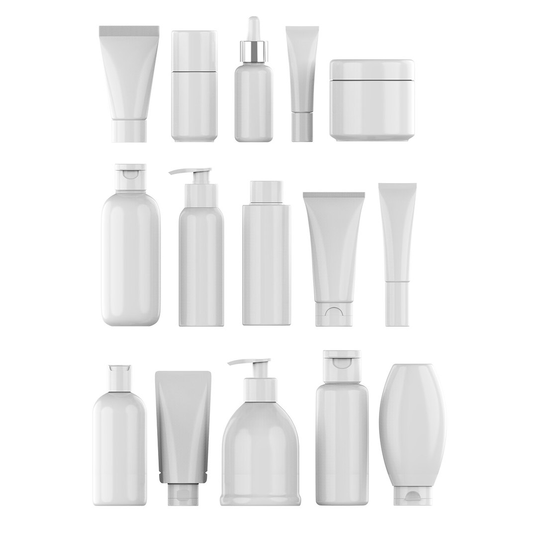 3D Cosmetic containers 3d models model - TurboSquid 2036015