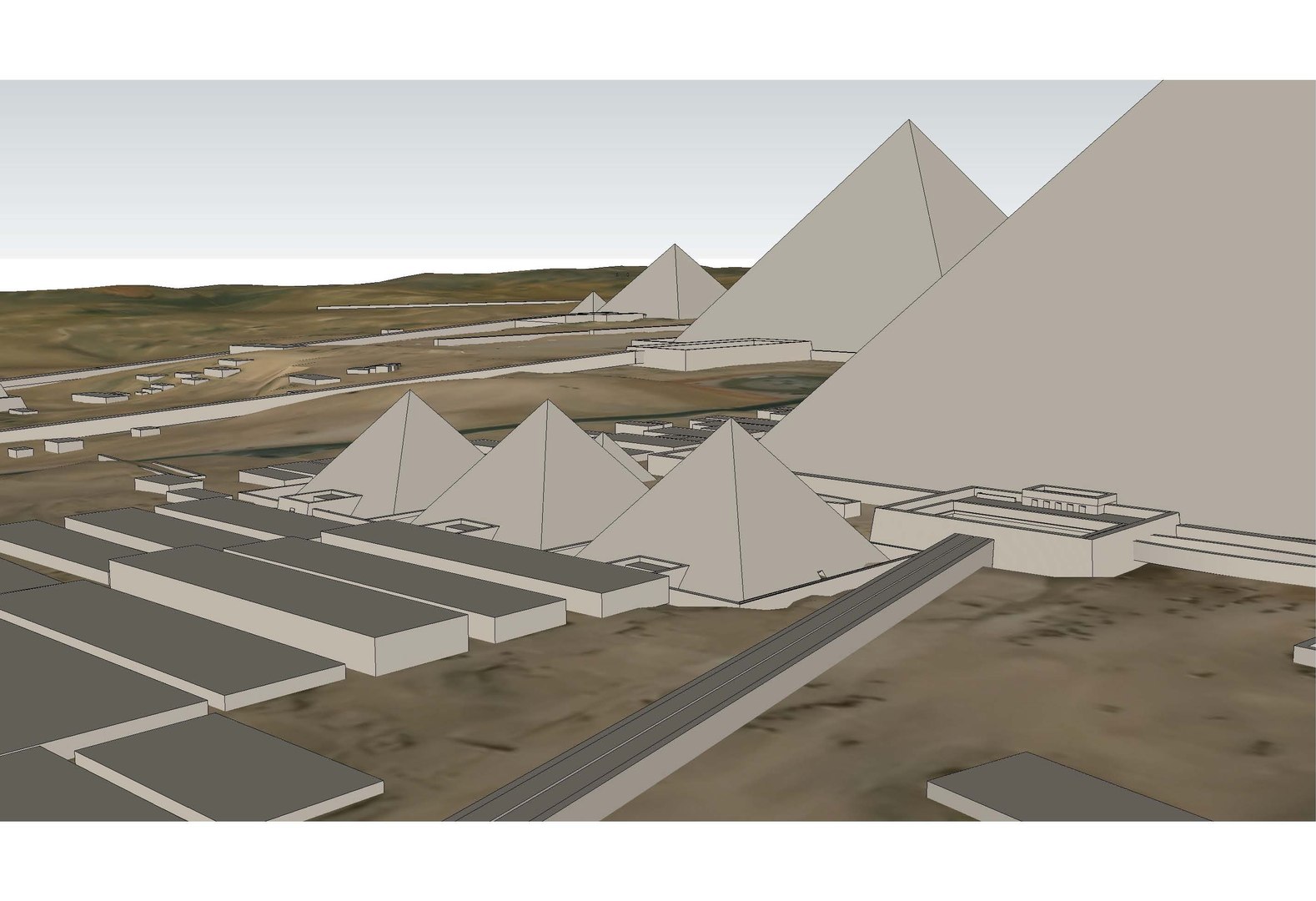 3D Pyramids Cairo Architectural Landscapes Model - TurboSquid 1698435