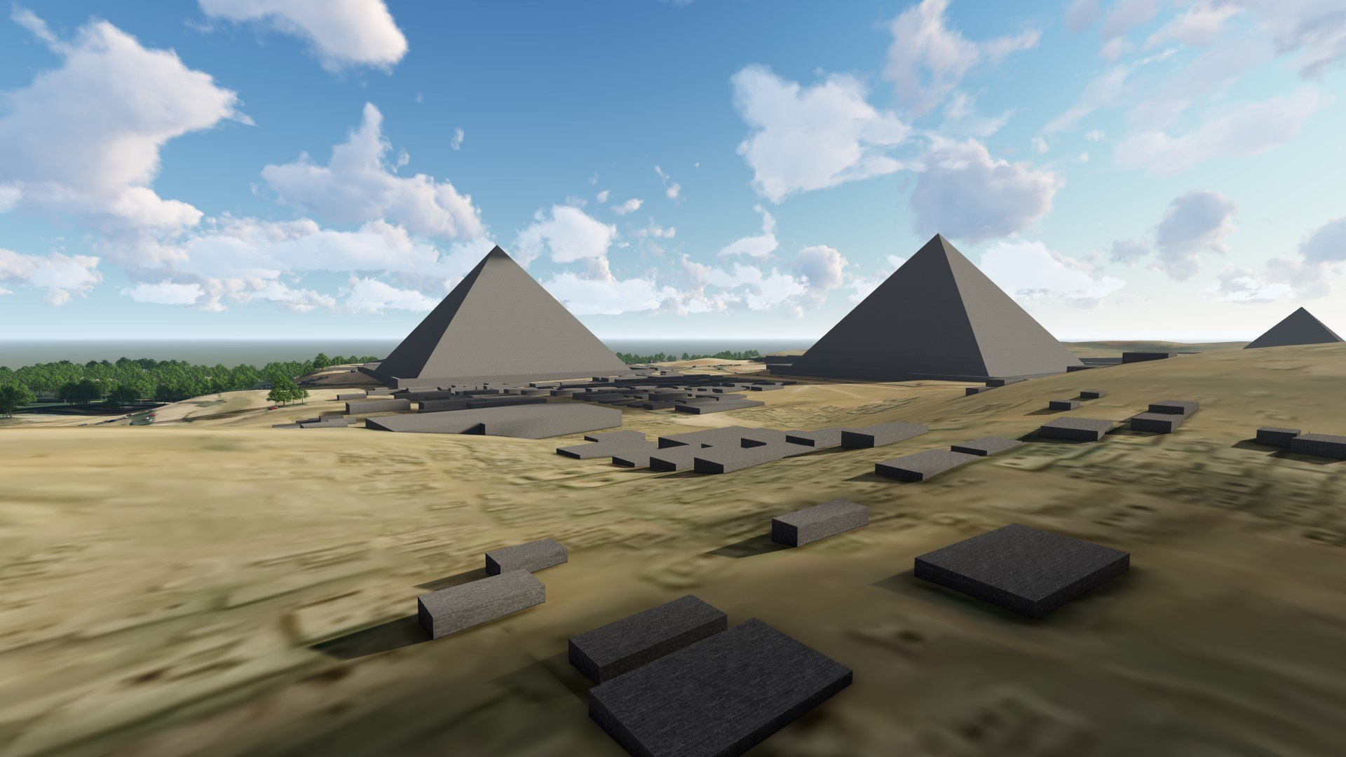 3D Pyramids Cairo Architectural Landscapes Model - TurboSquid 1698435