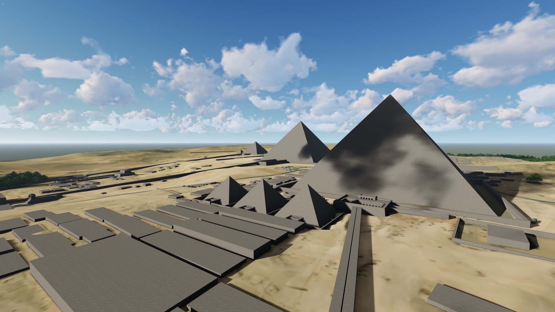 3D Pyramids Cairo Architectural Landscapes Model - TurboSquid 1698435