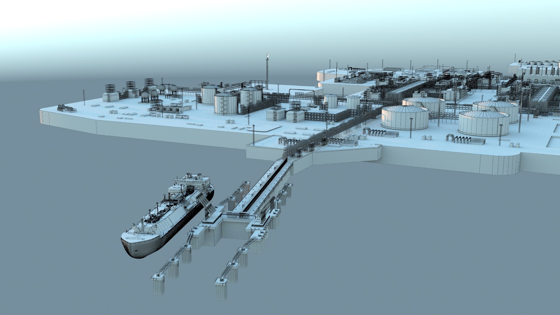 3D Model Seaport - TurboSquid 1965226