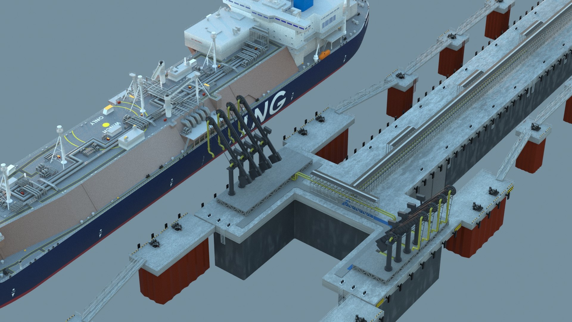 3D Model Seaport - TurboSquid 1965226