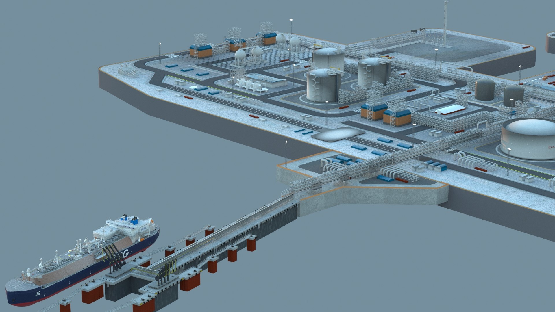 3D Model Seaport - TurboSquid 1965226