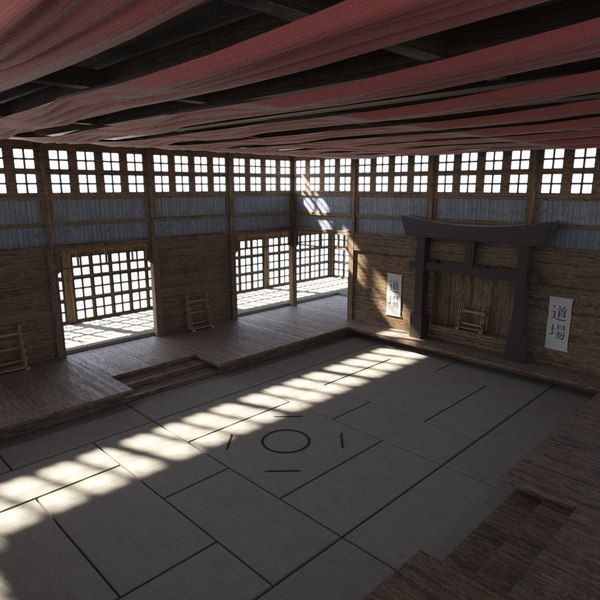 modelo 3d Interior de la habitación del dojo - TurboSquid 1517599