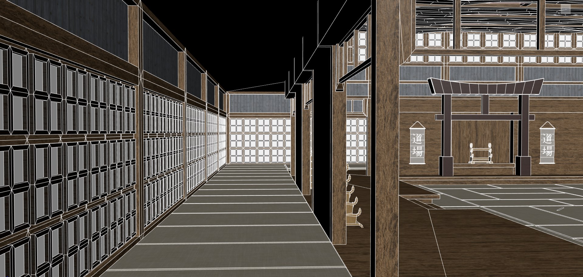 3D Model Dojo Room - TurboSquid 1517599