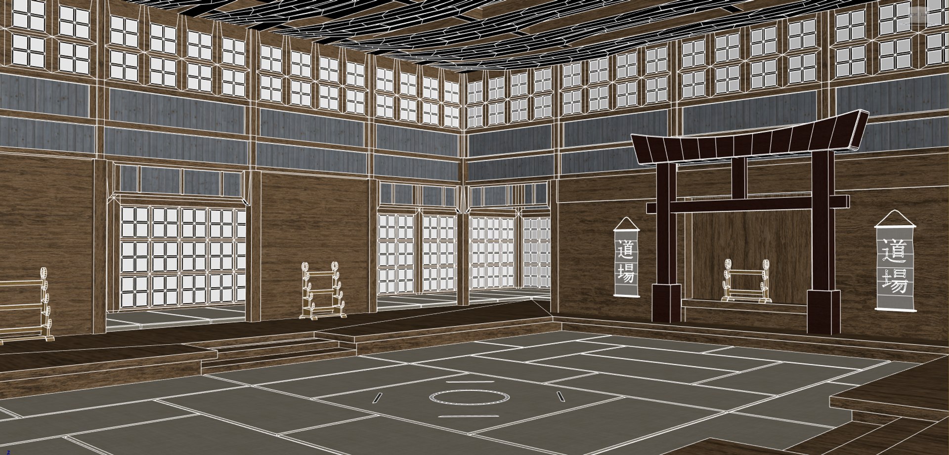 3D Model Dojo Room - TurboSquid 1517599