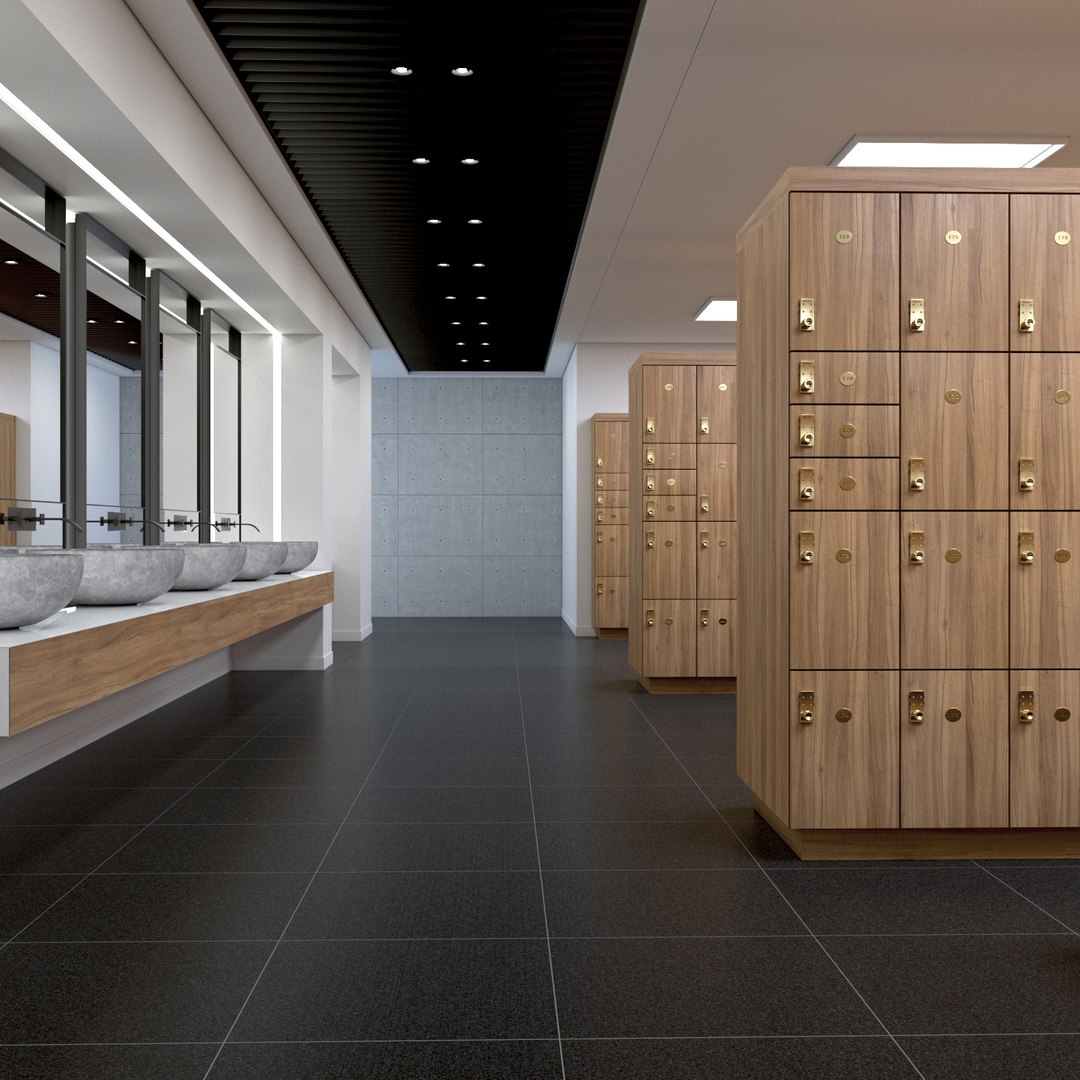 Locker room 3D model - TurboSquid 1396324