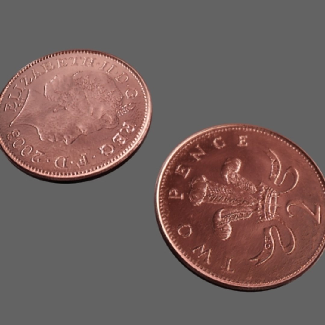 British Pence Money 3d Max