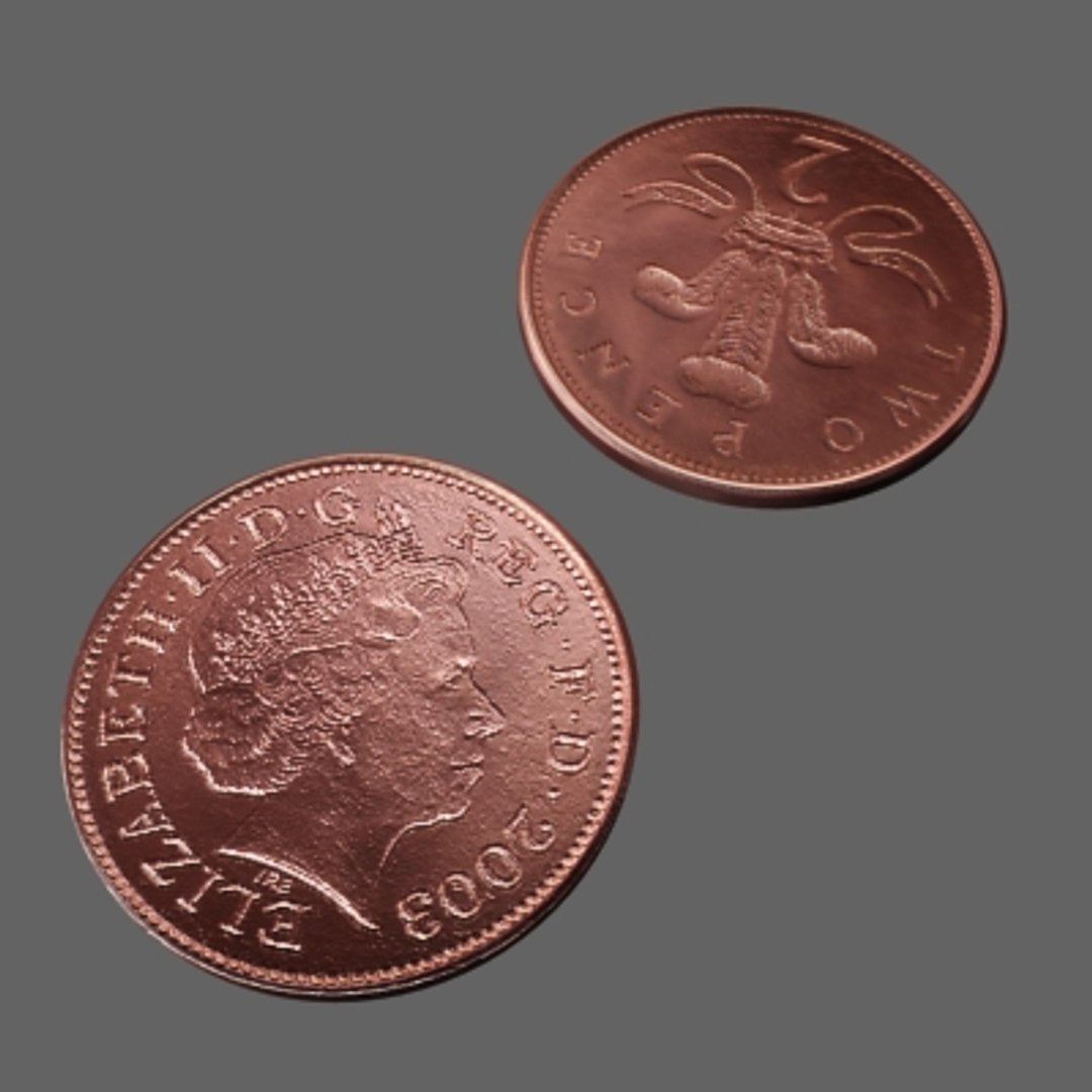British Pence Money 3d Max