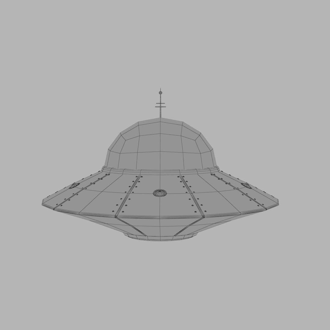 Cartoon Flying Saucer Model - TurboSquid 1380191