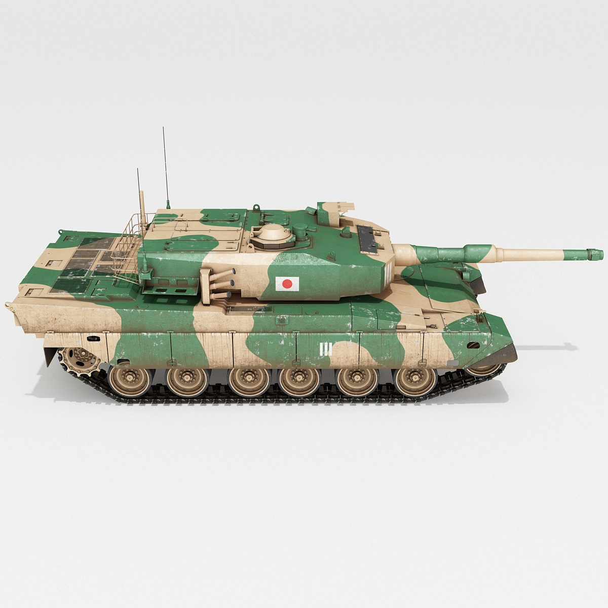 3d model japanese main battle tank