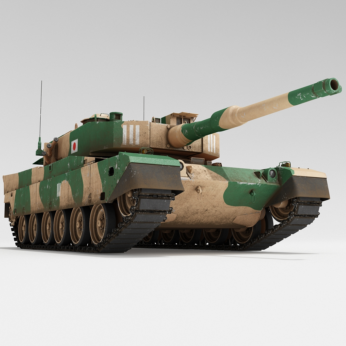 3d model japanese main battle tank
