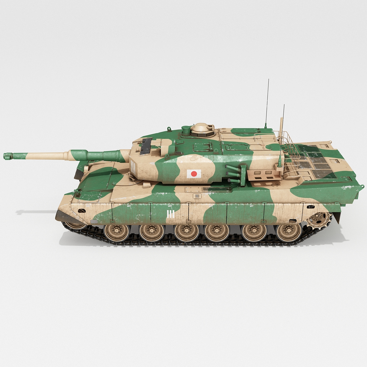 3d model japanese main battle tank