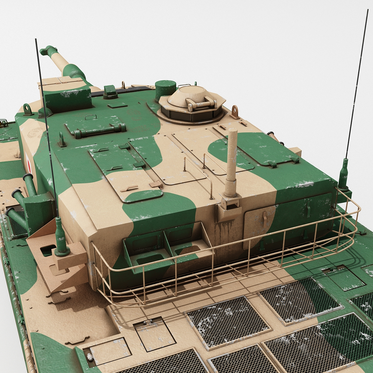 3d model japanese main battle tank