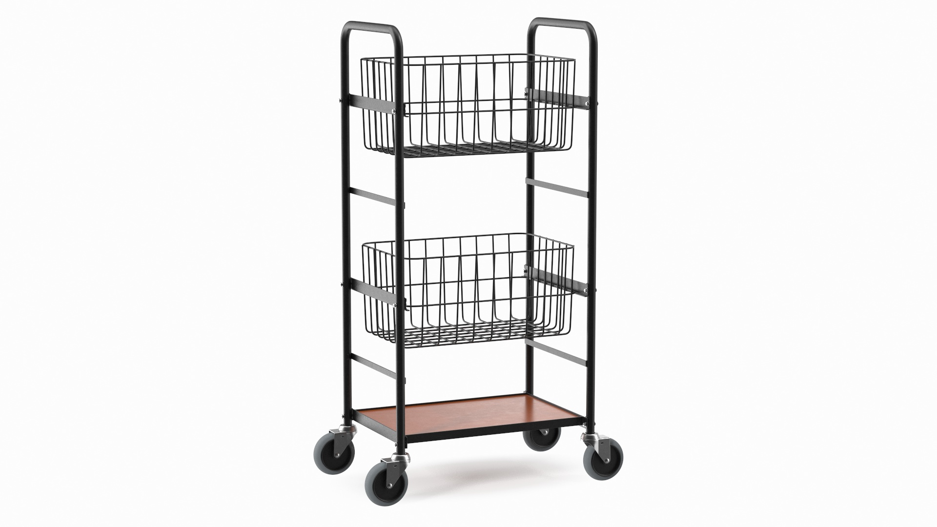 3D Wire Basket Trolley Black - TurboSquid 1971091