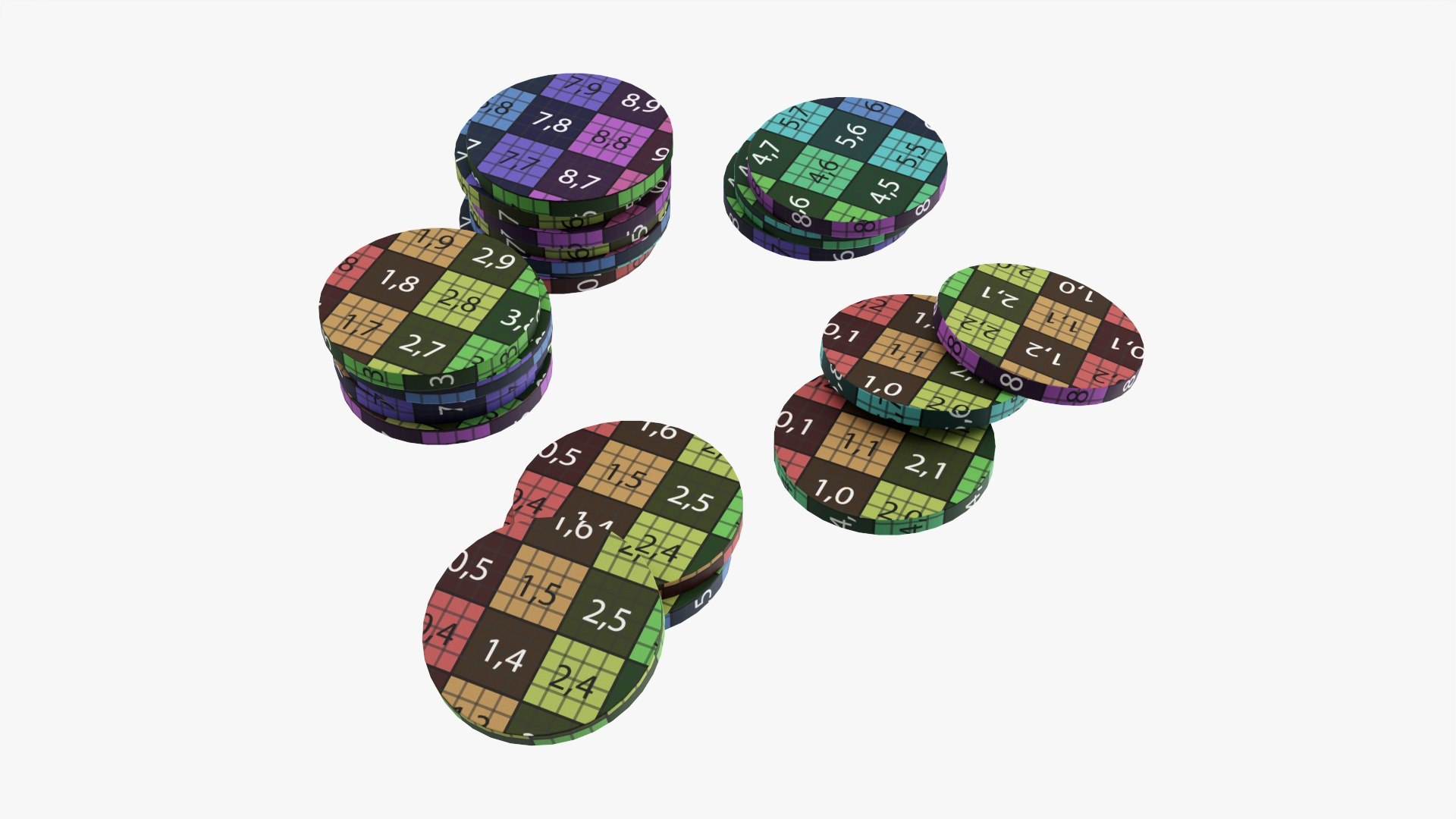 3D Casino chip stacks 02 model - TurboSquid 1739682