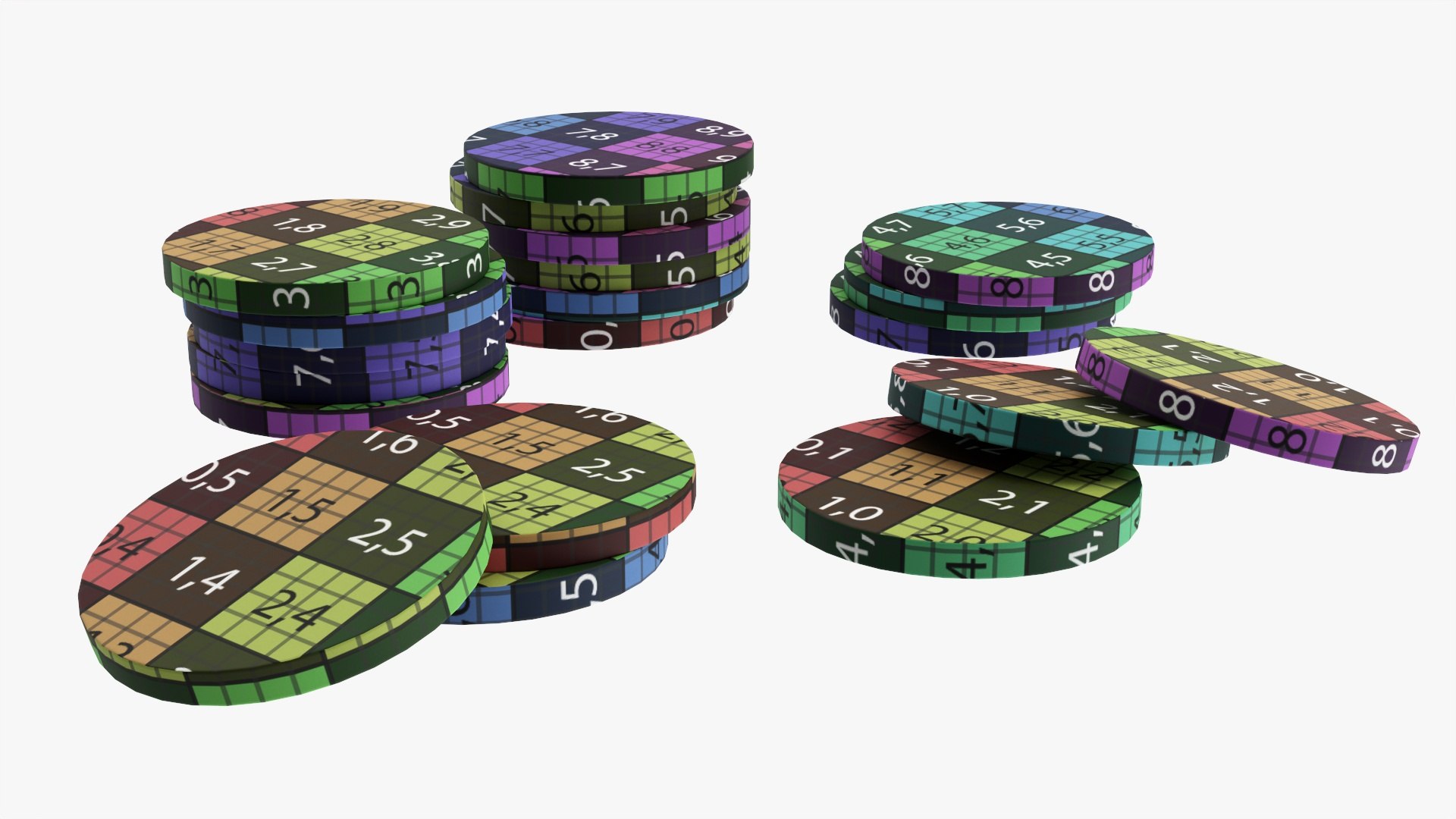 3D Casino chip stacks 02 model - TurboSquid 1739682