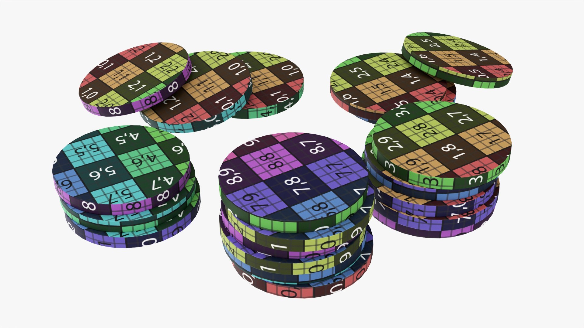 3D Casino chip stacks 02 model - TurboSquid 1739682