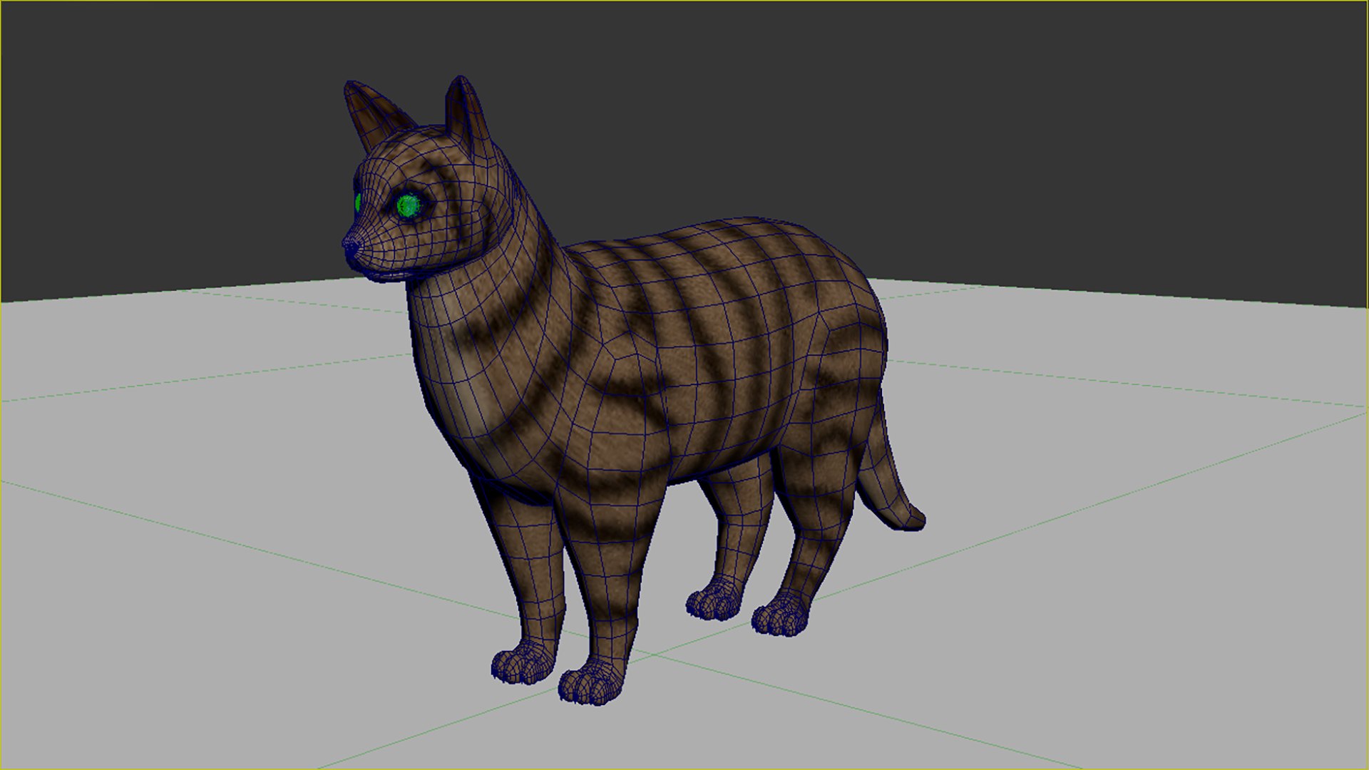 Cat Tabby Striped Brown Low Poly Model - TurboSquid 1984524