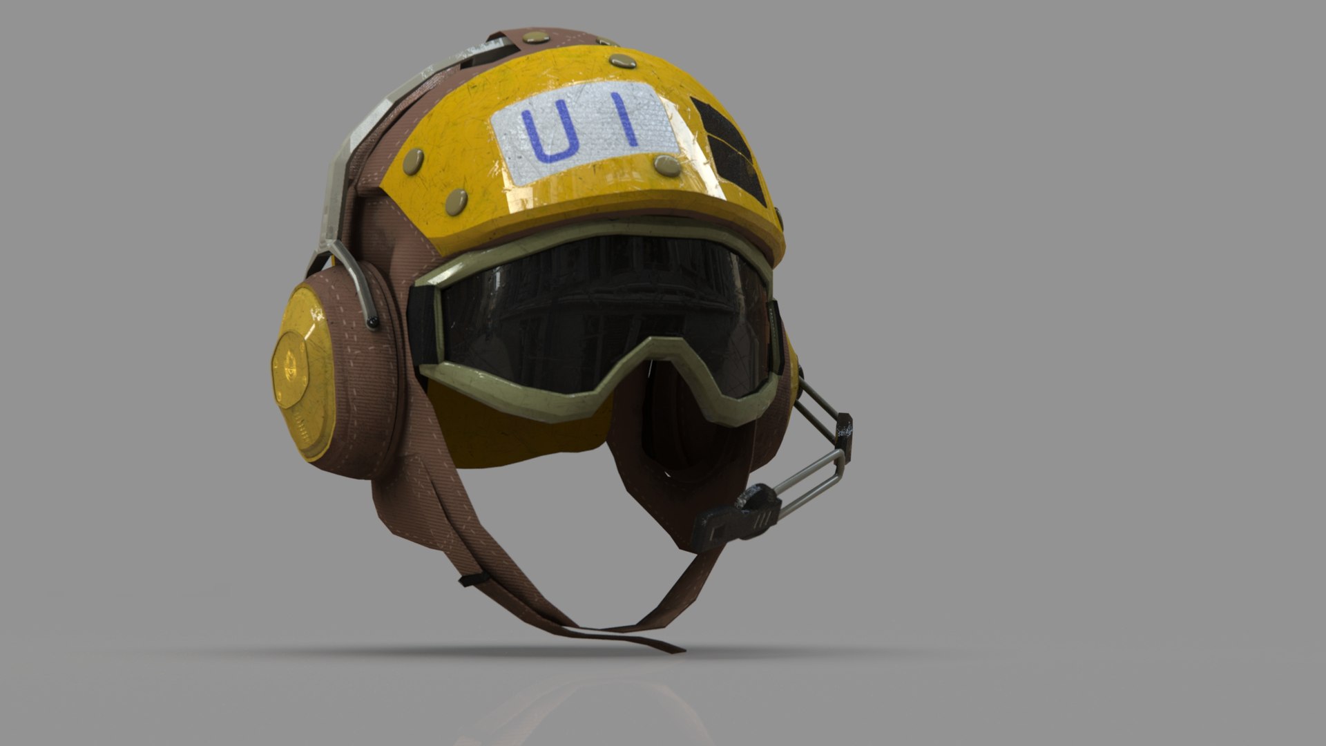 3D US NAVY Flight Deck Crew Helmet Model - TurboSquid 1774468