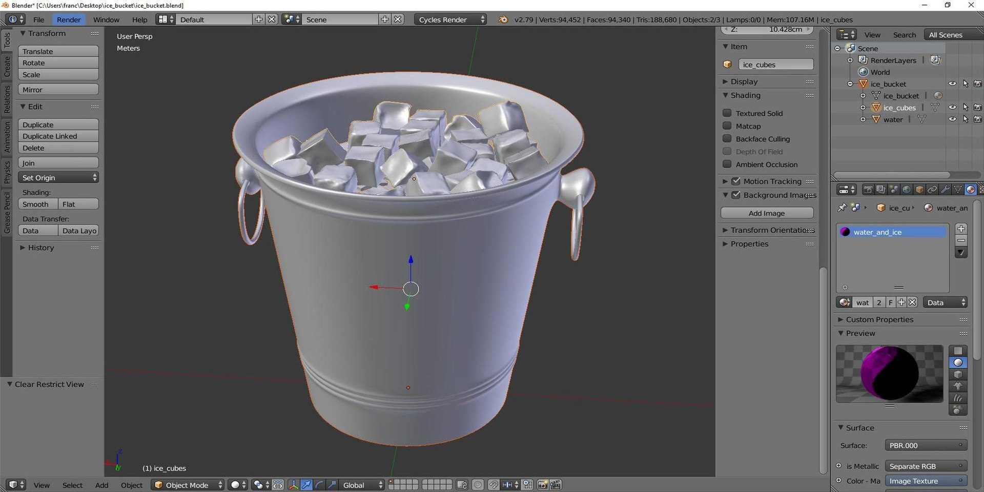 3D Ice Bucket Model - TurboSquid 1605670