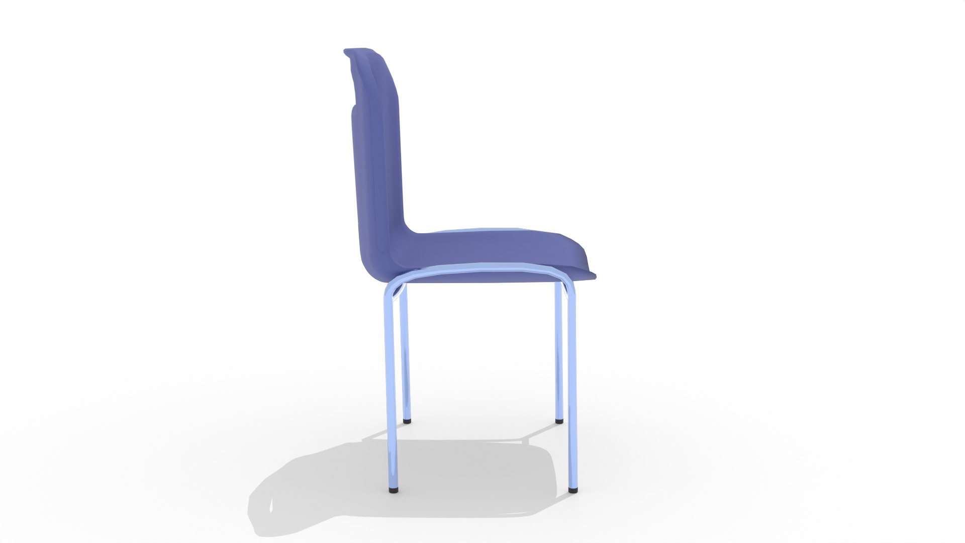 3D Simple Blue Plastic Chair - TurboSquid 2414125