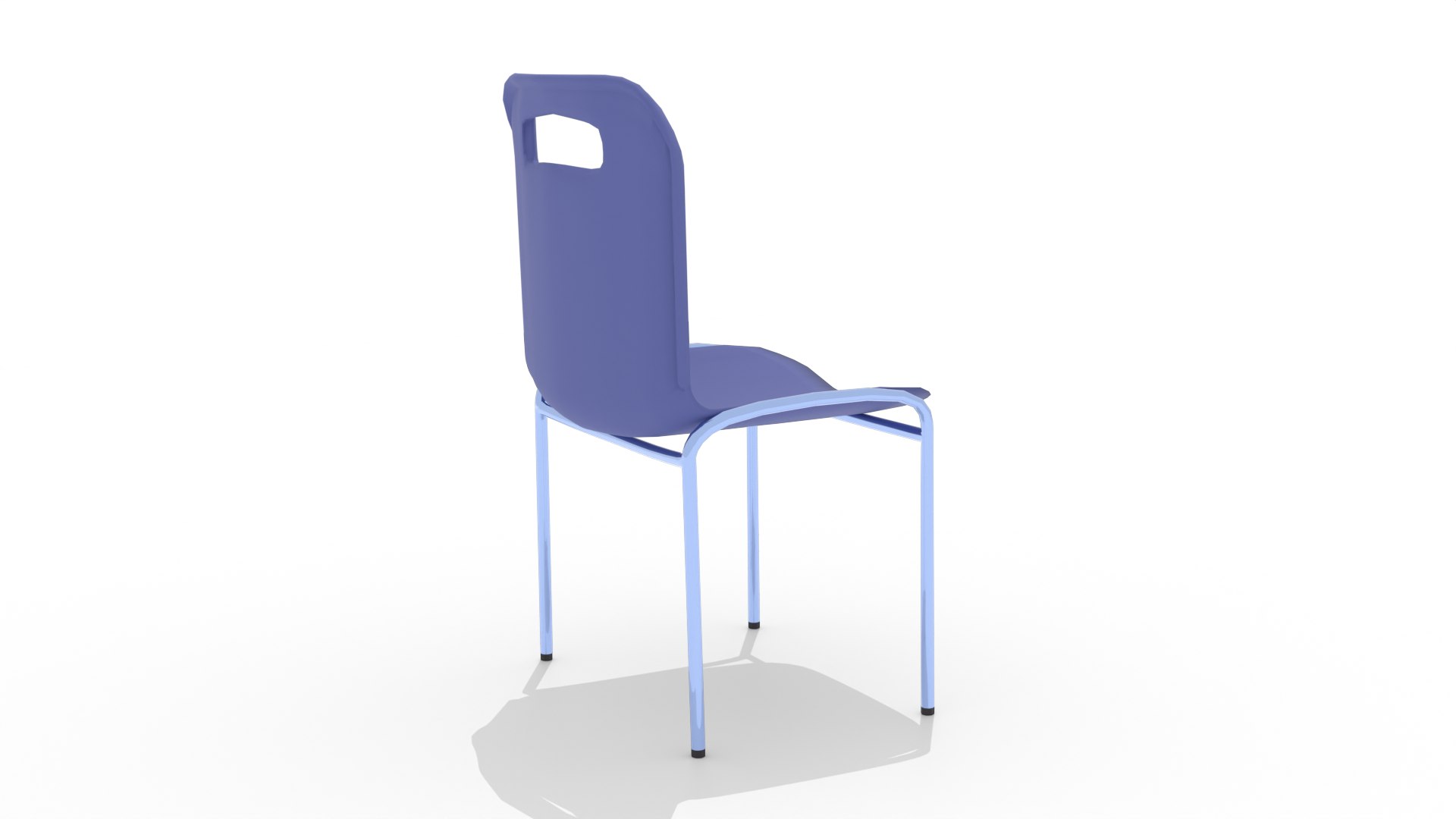 3D Simple Blue Plastic Chair - TurboSquid 2414125